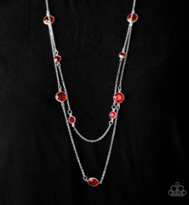 Raise your glass red necklace store